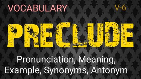 Preclude Synonym