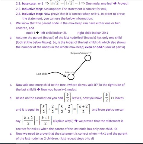 Solved 13 Prove That A Binary Heap With N Nodes Has Exactly