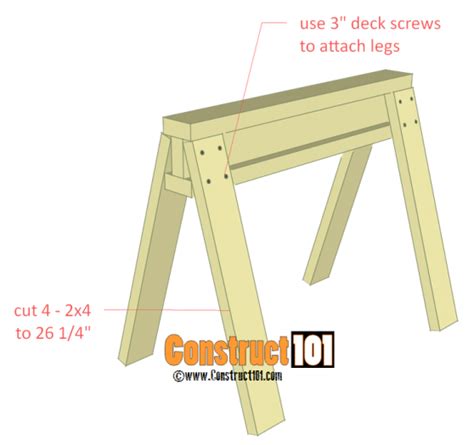 Sawhorse Plans Free Pdf Download Construct101