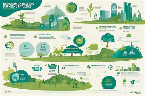 Premium Photo Sustainable Digital Marketing Practices Infographic