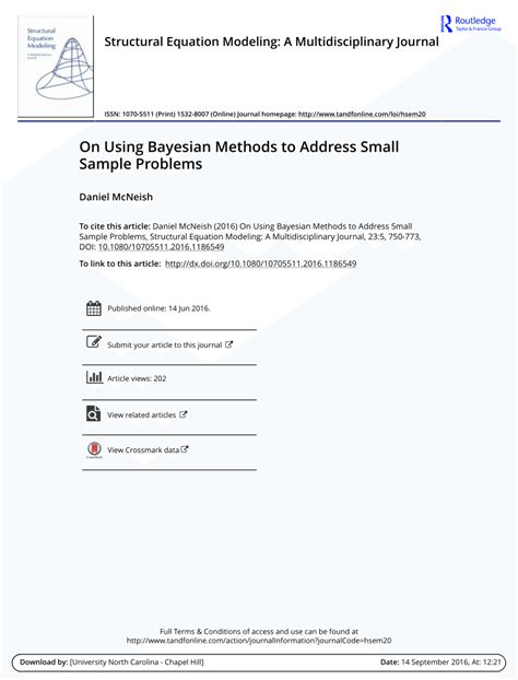 Pdf On Using Bayesian Methods To Address Small Sample Problems