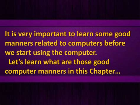 Computer Manners Grade 1 And 2 Ppt Pptx