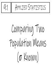 Comparing Two Population Means Methods And Interpretation Course Hero