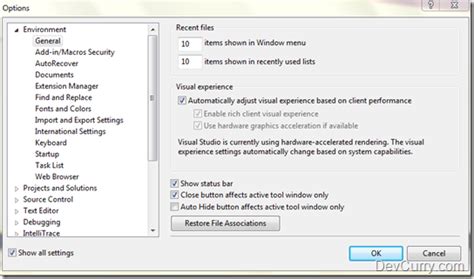 Restore File Associations In Visual Studio 2010
