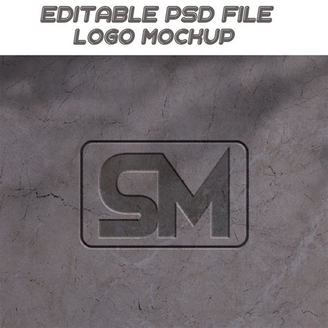 Embossed Branding Sign Mockup