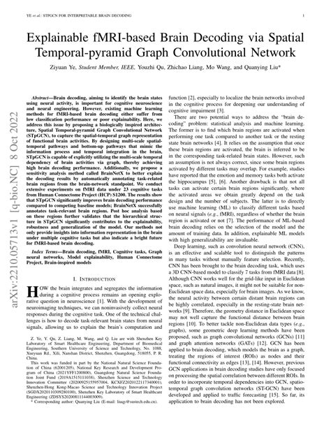 [pdf] explainable fmri based brain decoding via spatial temporal