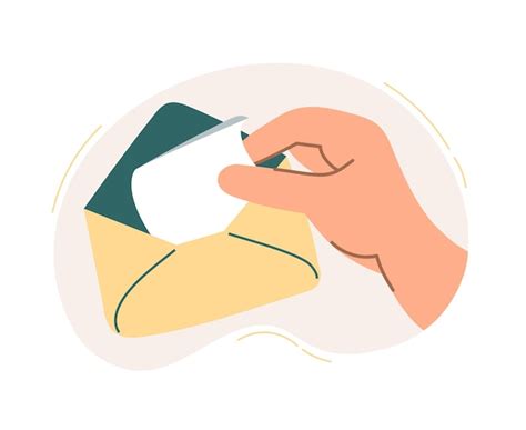Premium Vector The Hand Opens The Envelope The Origin The Idea Marketing Strategy Business