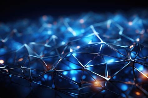 Premium AI Image Wireframe Background With Plexus Effect