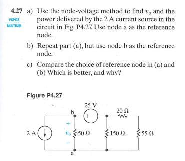 Solved A Use The Node Voltage Method To Find V And Chegg