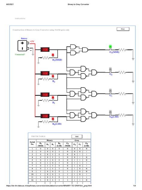 binary to gray code converter pdf