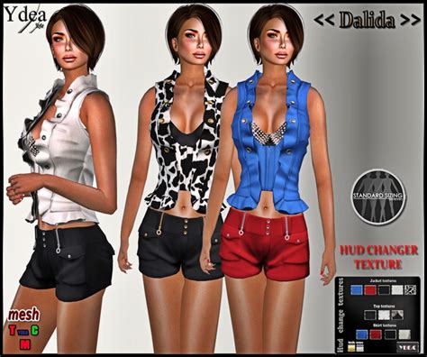 Second Life Marketplace Ydea Dalida Outfit Multicolor