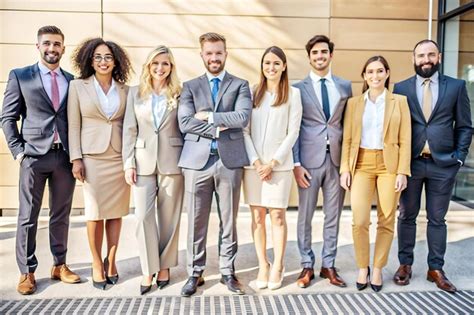 Group People Dressed In Business Style Men And Women Premium Ai Generated Image