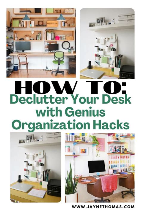 How To Declutter Your Desk With Genius Organization Hacks Desks For Small Spaces Declutter