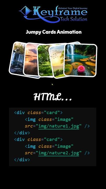 Jumpy Cards Html Css And Javascript Gsap Animation Youtube