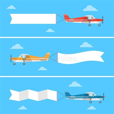 Cartoon Airplane With Banner