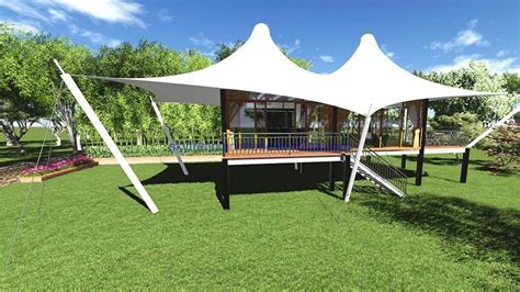 Tensioned Fabric Resort Hotel Tent Membrane Structures Tent Tensile