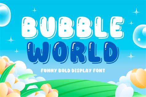 Bubble World Fuente Por Mozatype · Creative Fabrica