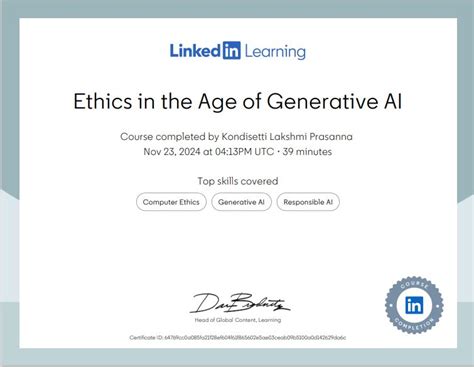 Kondisetti Lakshmi Prasanna On Linkedin 🚀 Ethics In The Age Of Generative Ai 🚀 As Generative Ai