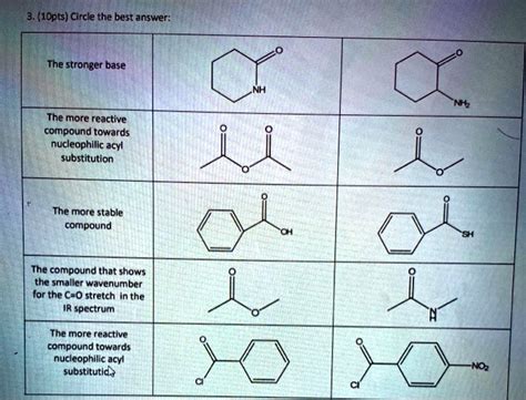 1cpts Circle The Best Nswer The Stronger Base The More Reactive Compound Towards Nucleophilic