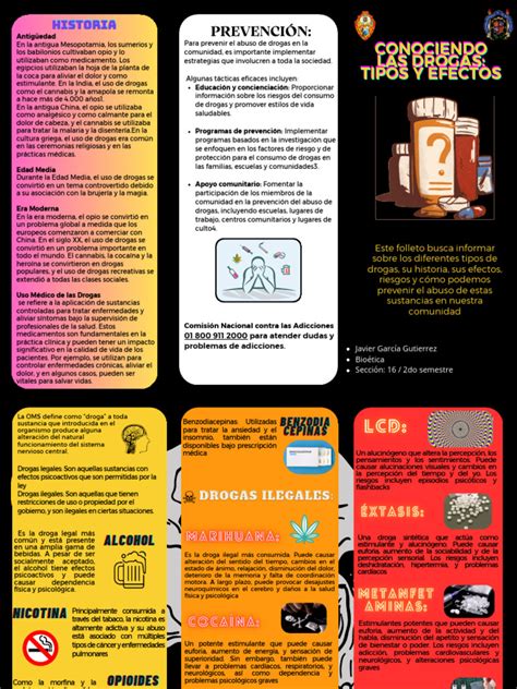 Triptico Drogas Javier Garcia G Pdf Drogas La Dependencia De