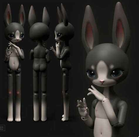 Model A Custom Vrchat Avatar 3d Furry Avatar Anime Nsfw Fursona Rig