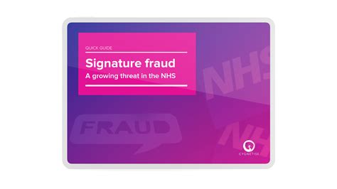 Signature Fraud In The Nhs A Growing Concern — Cygnetise