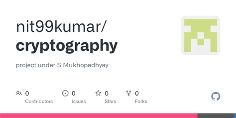 Github Nit99kumarcryptography Project Under S Mukhopadhyay