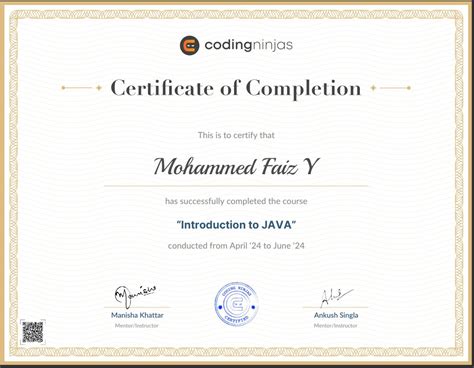 Mohammed Faiz On Linkedin Javaprogramming Codingninjas