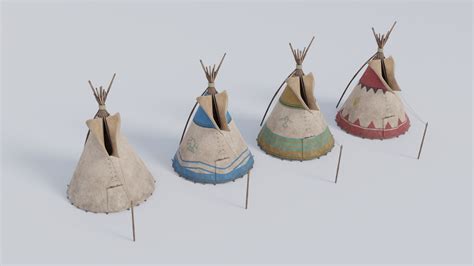Teepee With 4k And 2k Textures 3d Model Turbosquid 1977879