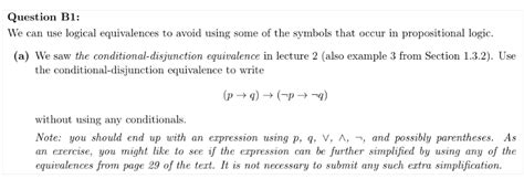 We Can Use Logical Equivalences To Avoid Using Some Chegg Com