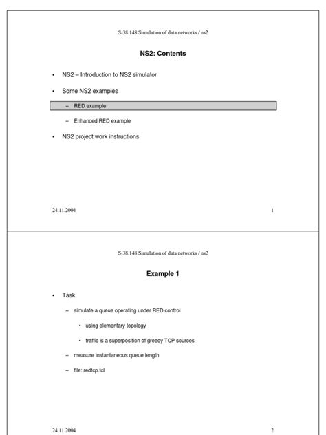 Ns2 Simulation Of Red Queue Using Tcl Scripts Pdf Network Congestion Transmission Control