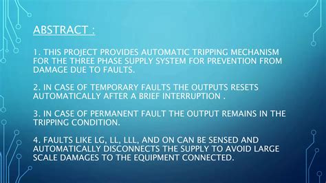 3 Phase Transmission Line Fault Detector Edit 1 3pptx