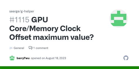 Gpu Corememory Clock Offset Maximum Value · Seerge G Helper · Discussion 1115 · Github