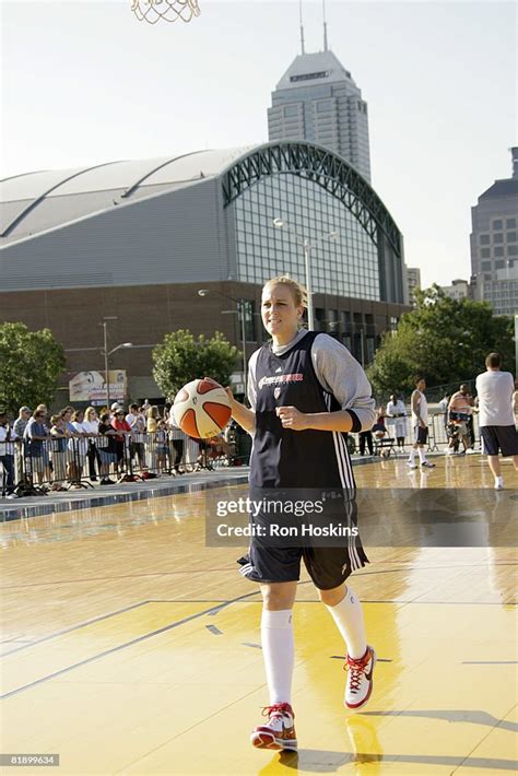 Katie Douglas Of The Indiana Fever Dribbles Up Court As The Fever