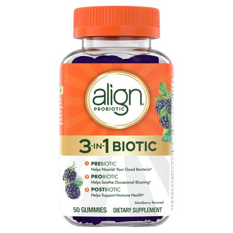 3 In 1 Biotic Gummies For Bloating Align Probiotic