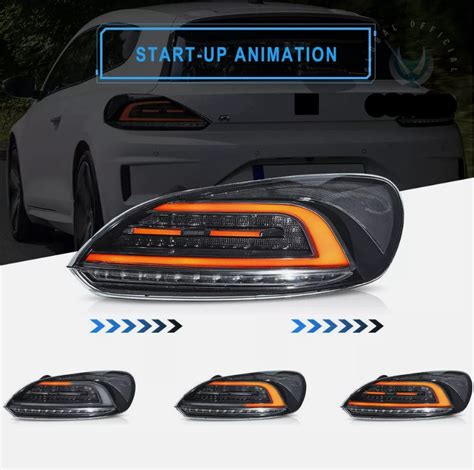 Vw Scirocco 2008 2014 Led Smoked Rear Lights With Sequential Indicator
