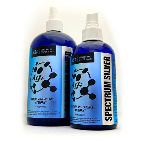 Spectrum Silver Ag Ionic Nano Silver 16 Oz Spectrum Silver Labs