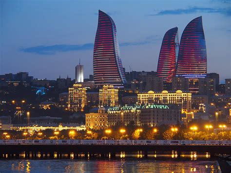 #6 FLAME TOWERS — The tallest skyscraper in Baku, Azerbaijan at 620 ...