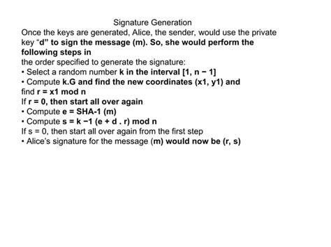 Elliptic Curve Digital Signature Algorithm Ecdsappt