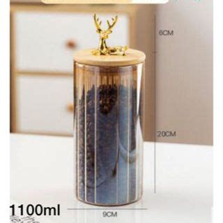 Jual Elk Snack Toples Kaca Tempat Penyimpanan Snack Mewah STR Toples Makanan Serbaguna