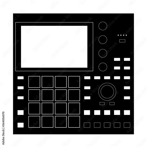 Vector Illustration Of MIDI Production Center Sampler AKAI MPC ONE Stock Vector Adobe Stock