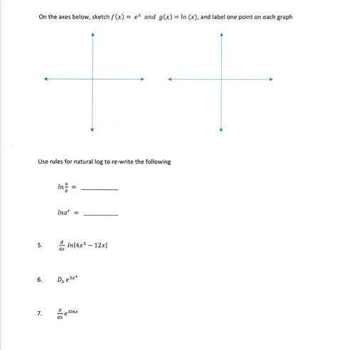 Solved On The Axes Below Sketch F X Ex And G X In Chegg Com