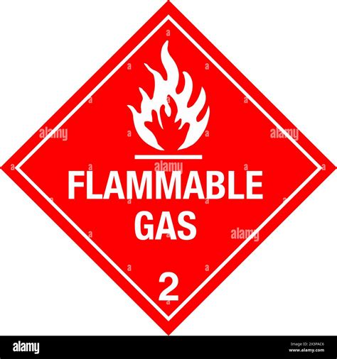 Class 2 Hazardous Hazmat Material Label Iata Transportation Flammable