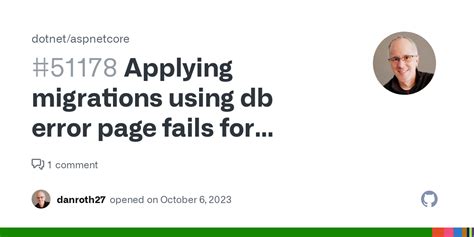 Applying Migrations Using Db Error Page Fails For Blazor Web App With Identity · Issue 51178