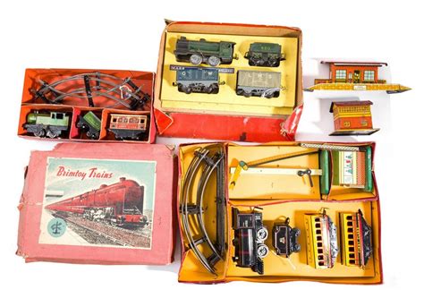 A Collection Of Brimtoy O Gauge Tinplate Model Railway Items… Collectables Leonard Joel Pty