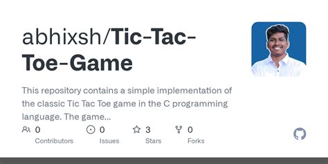 Github Abhixshtic Tac Toe Game This Repository Contains A Simple Implementation Of The