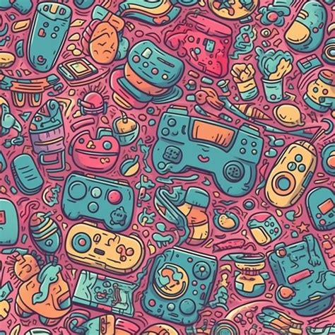 premium ai image a close up of a colorful pattern of video game