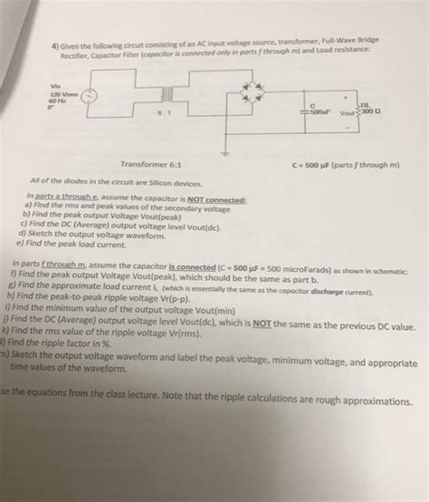 Solved 4 Given The Following Circuit Consisting Of An Ac