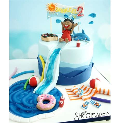 Jessica Ting On Instagram Shakeels Pool Party Cake Complete With A
