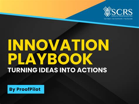 Innovation Playbook Society For Clinical Research Sites